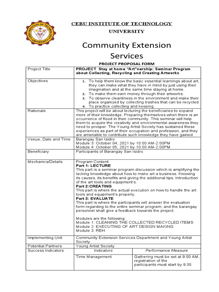 Community Extension Services: Cebu Institute of Technology University ...
