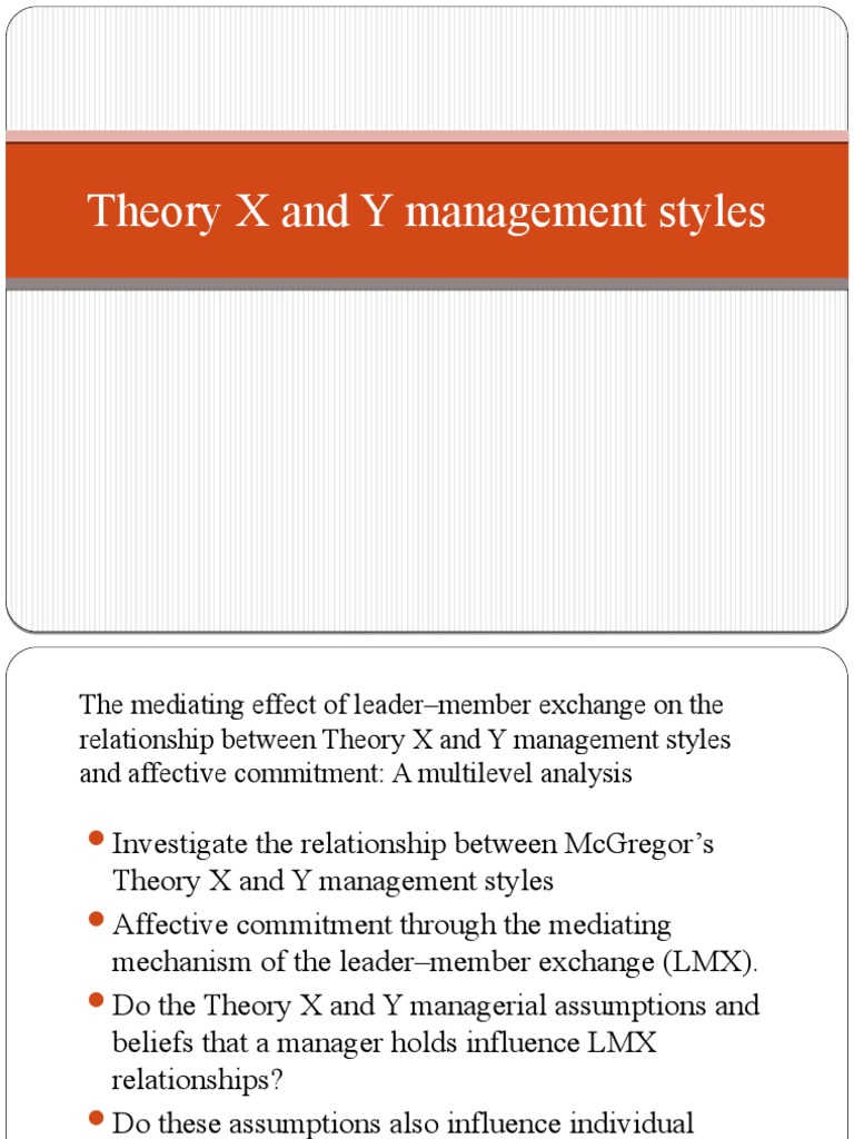Theory X and Y: Impact on Commitment | PDF | Industrial And ...