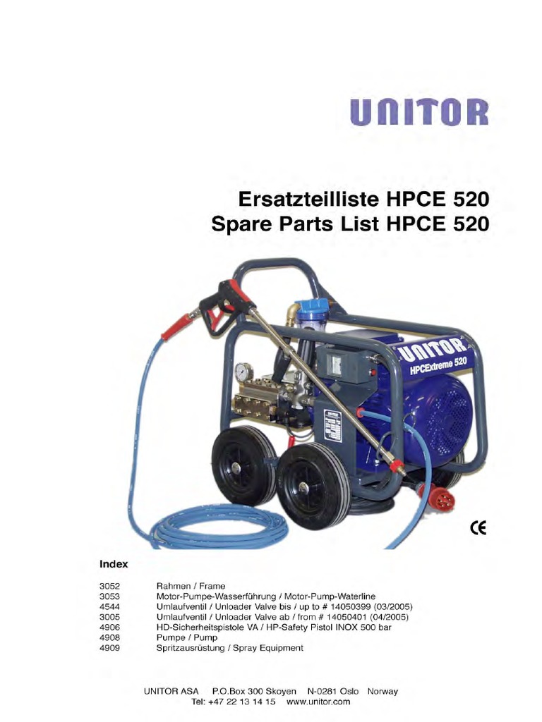 HPC520 Spare Part List | PDF