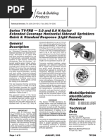 TYCO Series TY-B Sprinklers Overview | PDF | Fire Sprinkler System