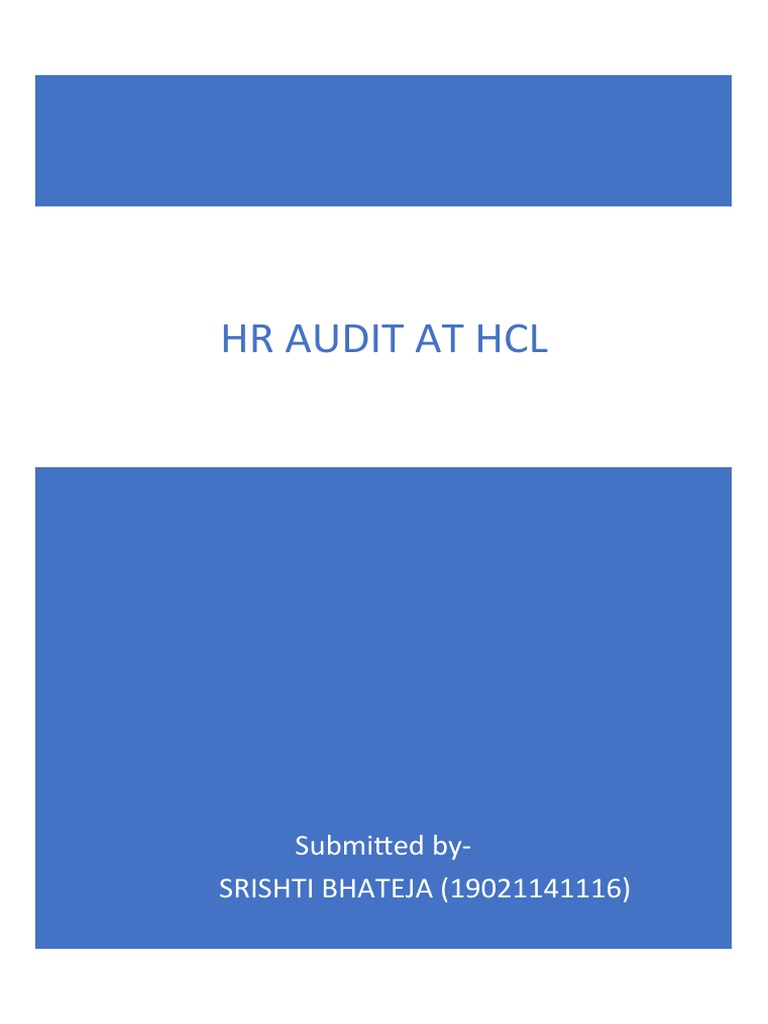 Assessing HR Effectiveness Through an Audit: Analysis of HR Policies ...