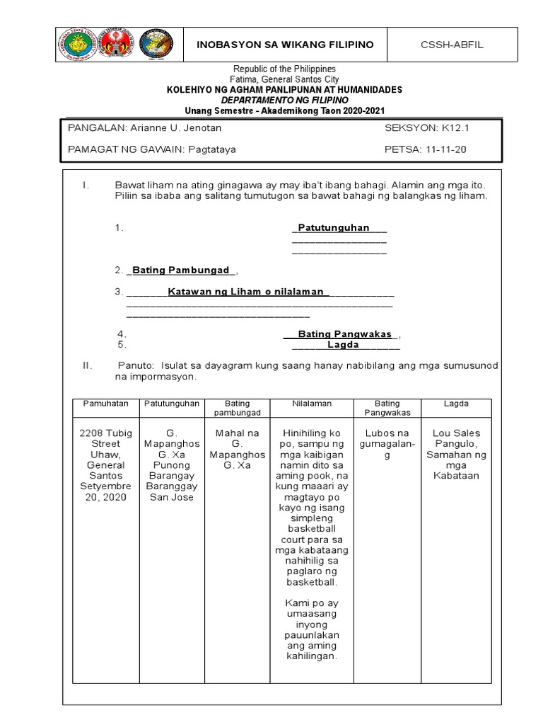 PAGTATAYA (Modyul 1 Part 2) | PDF