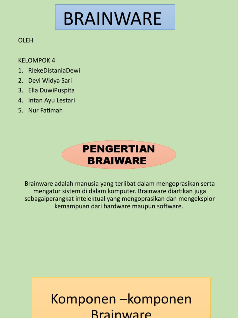Komponen - Komponen Brainware | PDF