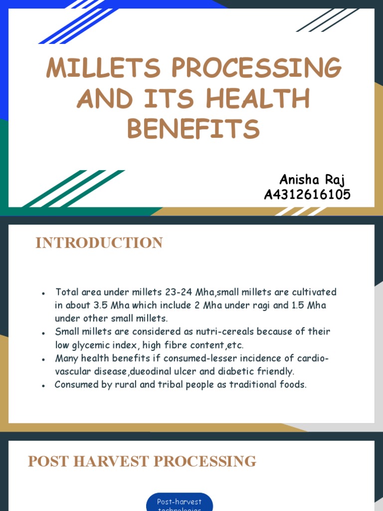 Millets Processing and Its Health Benefits | PDF | Cardiovascular ...