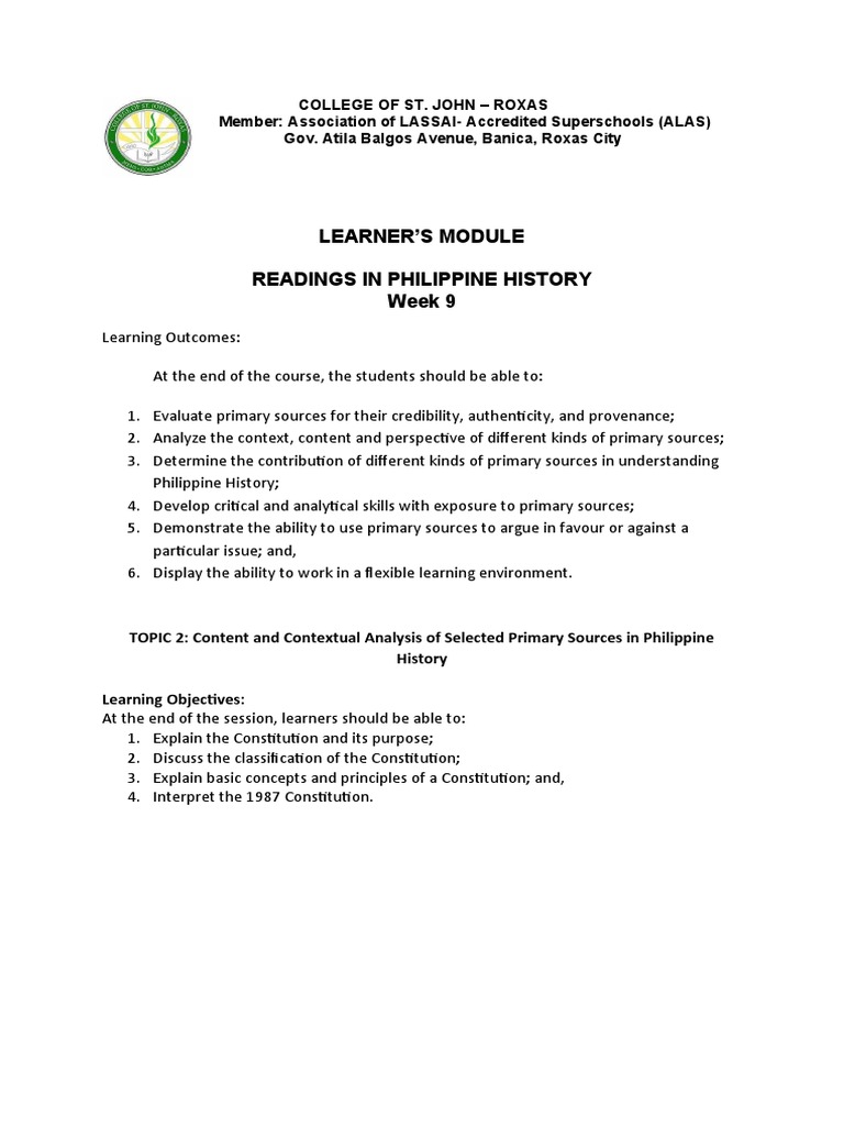 Module History Week 9 | PDF | Due Process | Constitution