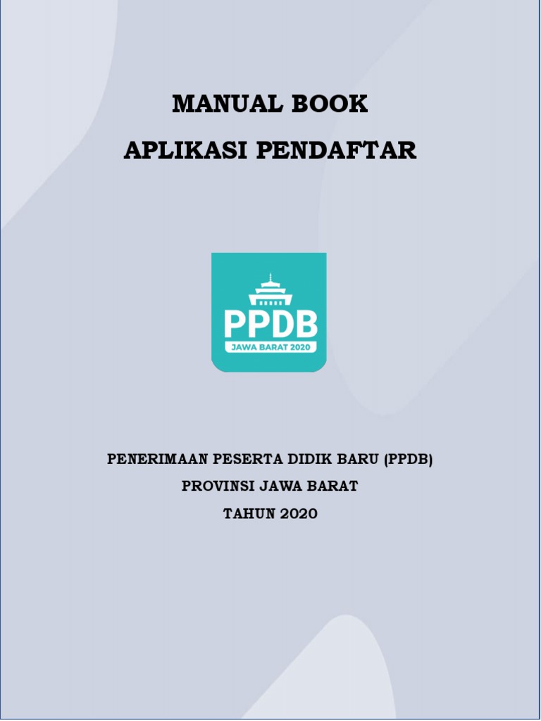Buku Manual PPDB 2020 - Pendaftar - v1 PDF | PDF
