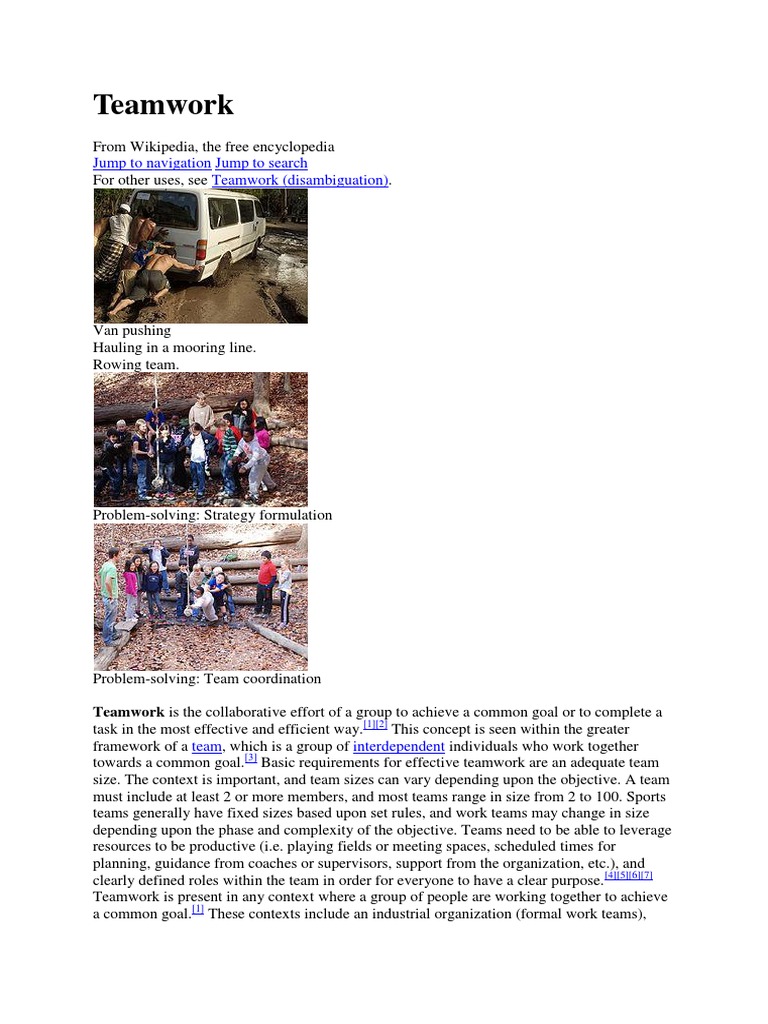 Teamwork PDF | PDF | Psychological Concepts | Emergence