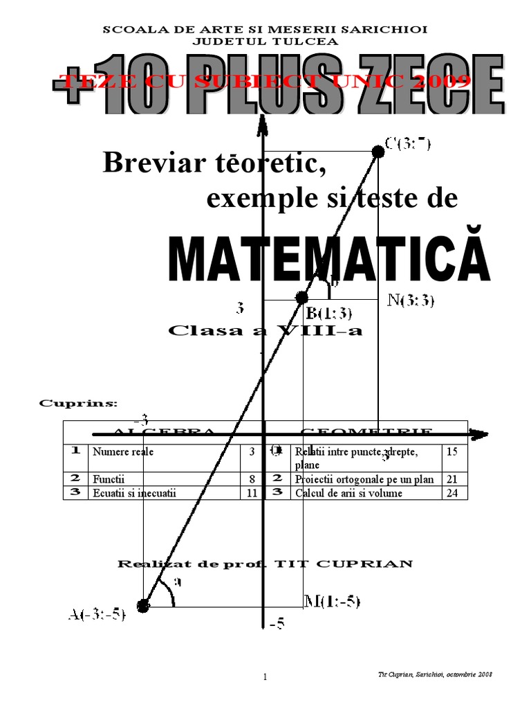 Breviar Teoretic 8 Geometrie | PDF