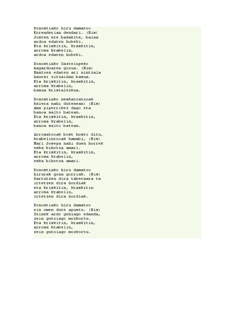 Donostiako Hiru Damatxo | PDF