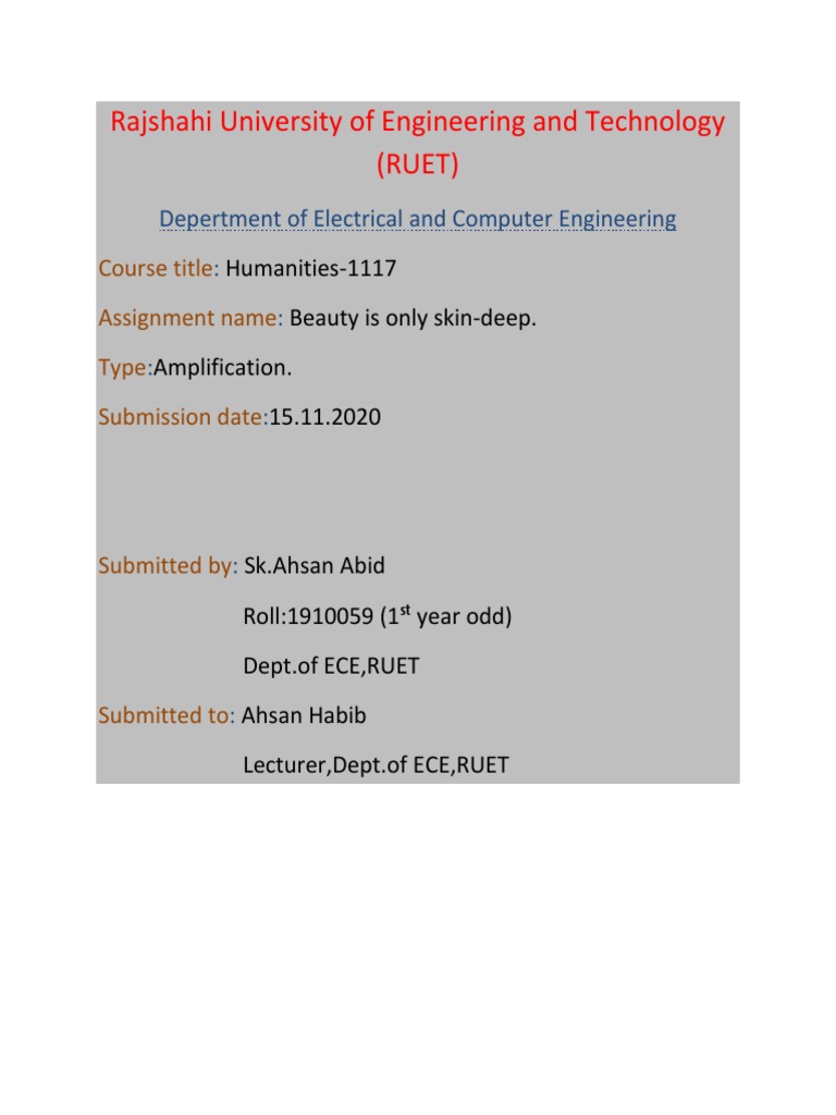 Rajshahi University of Engineering and Technology (RUET) | PDF