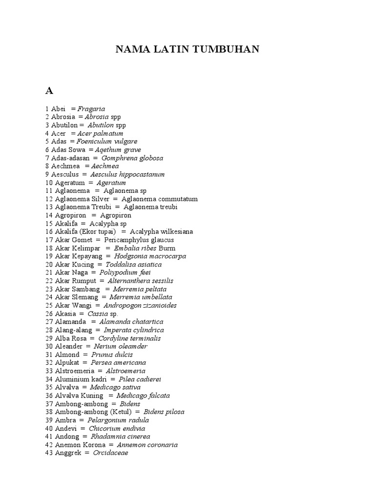 Kamus Biologi Nama Latin Tumbuhan | PDF | Masakan Vegan | Panen