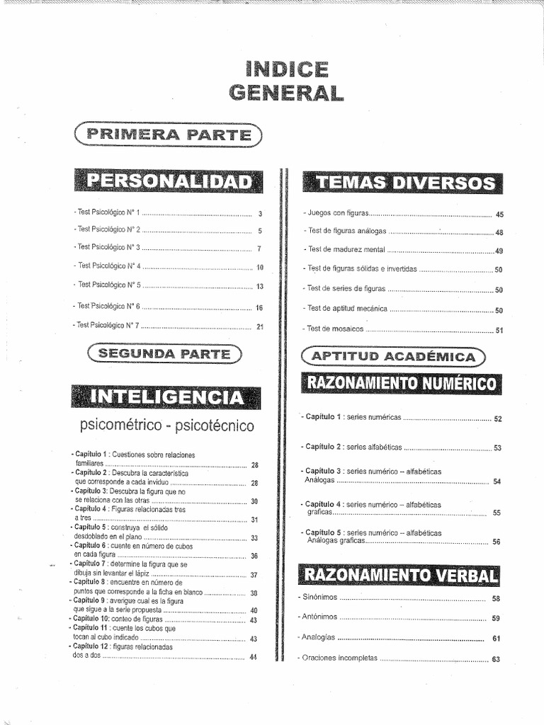 Psicometrico de 67 PG | PDF