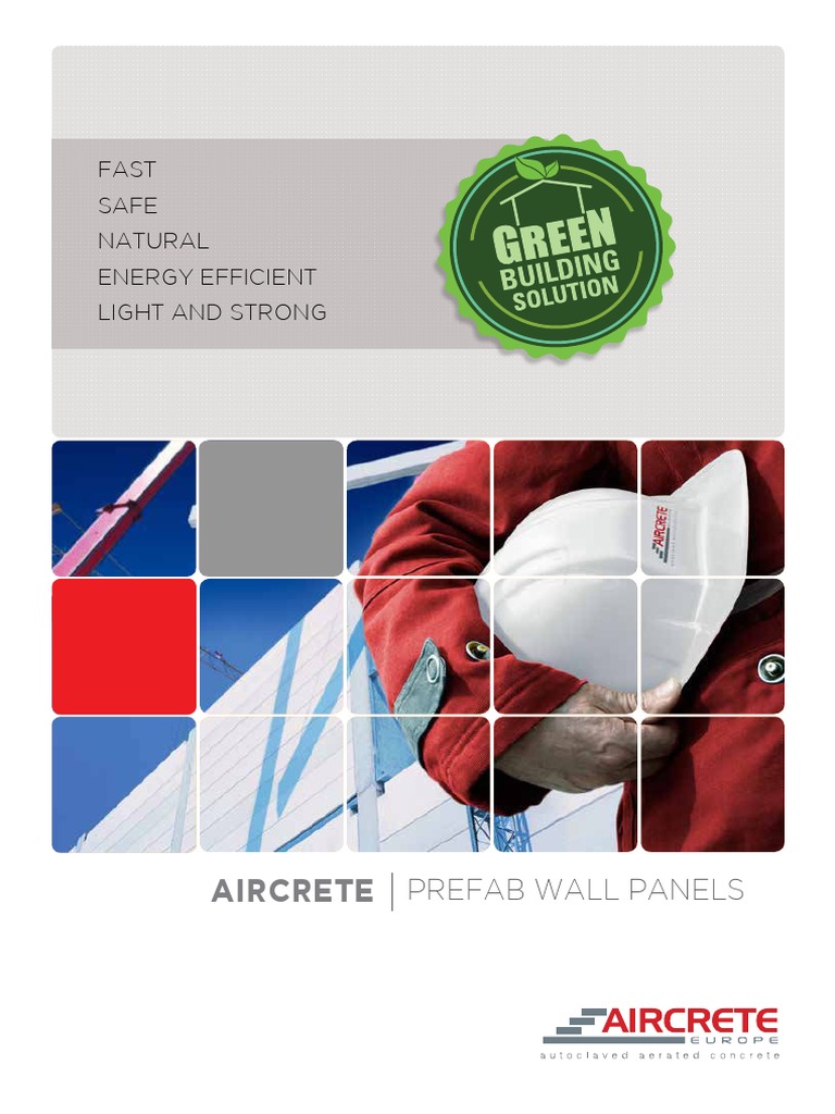 Aircrete: Efficient Prefab Wall Panels | PDF | Building Engineering ...