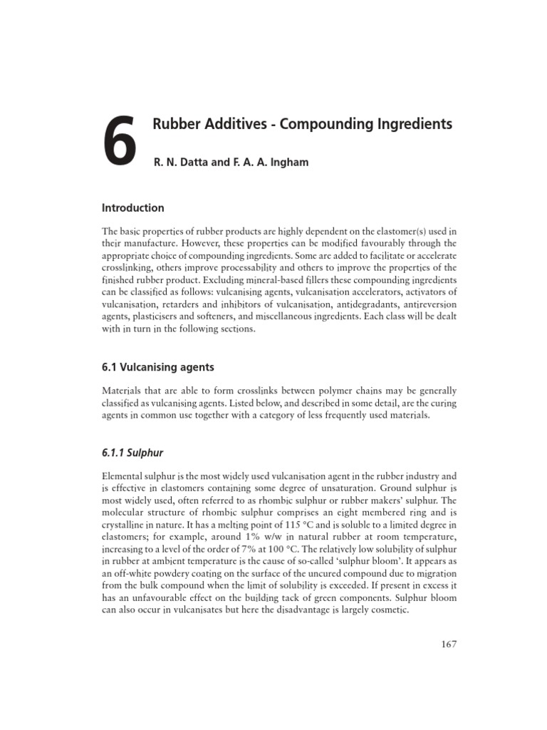 Rubber Additives - Compounding Ingredients: R. N. Datta and F. A. A ...