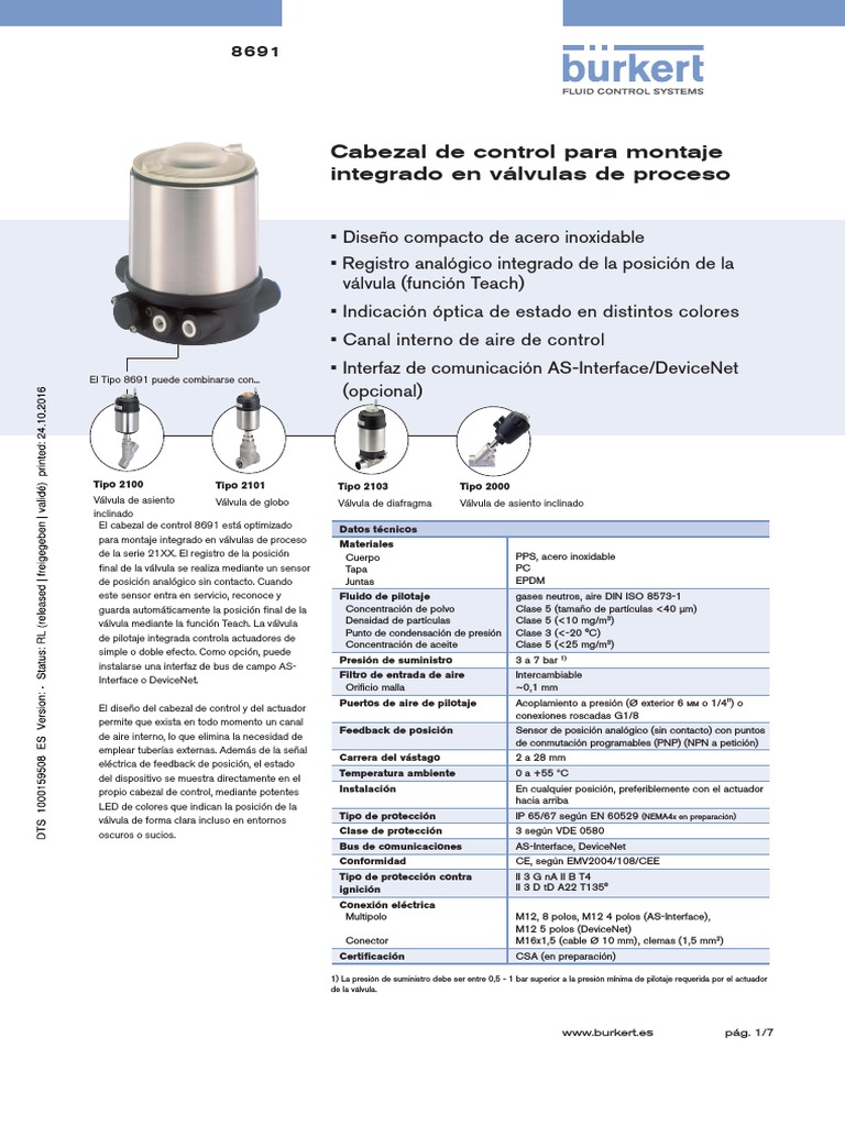 BURKERT Inf Tecnica 8691 | PDF | Bienes manufacturados | Electromagnetismo
