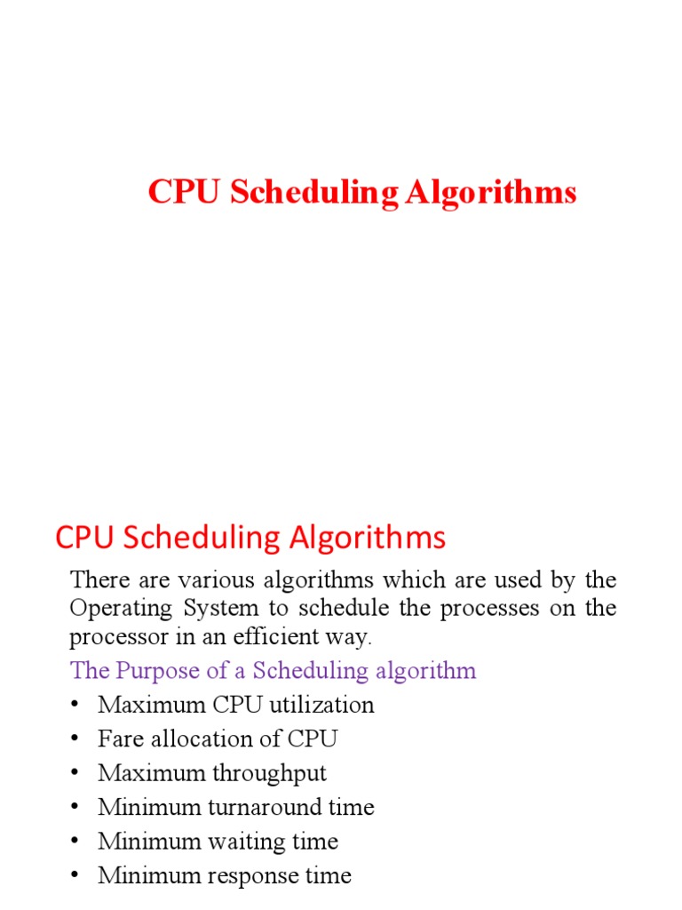 CPU Scheduling | PDF | Scheduling (Computing) | Concurrency (Computer Science)