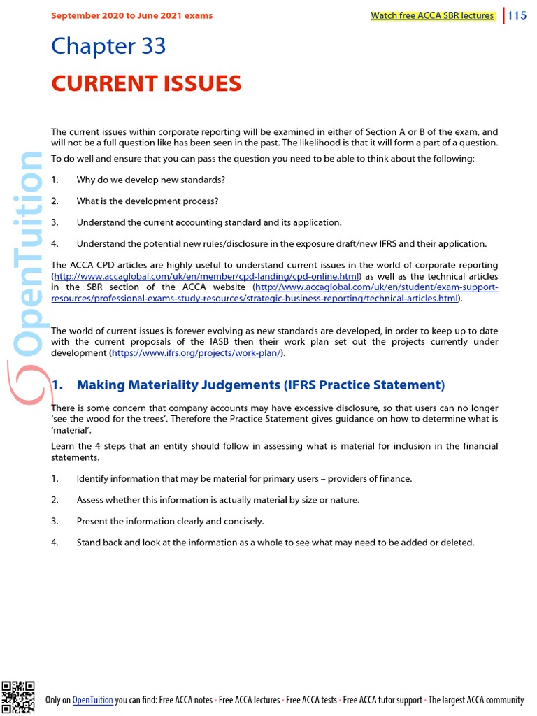 Acca Sbr Updated Chapter 33 Pdf Equity Finance International