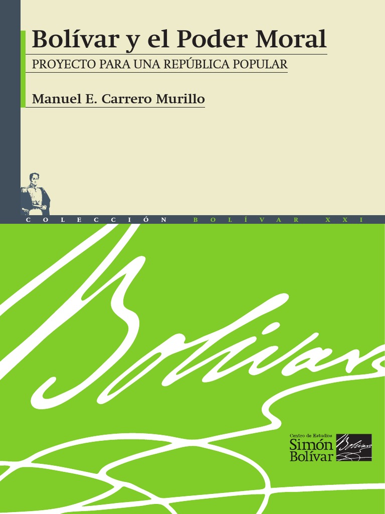 Bolívar y El Poder Moral PORTADA ORIGINAL | PDF | Esparta | República