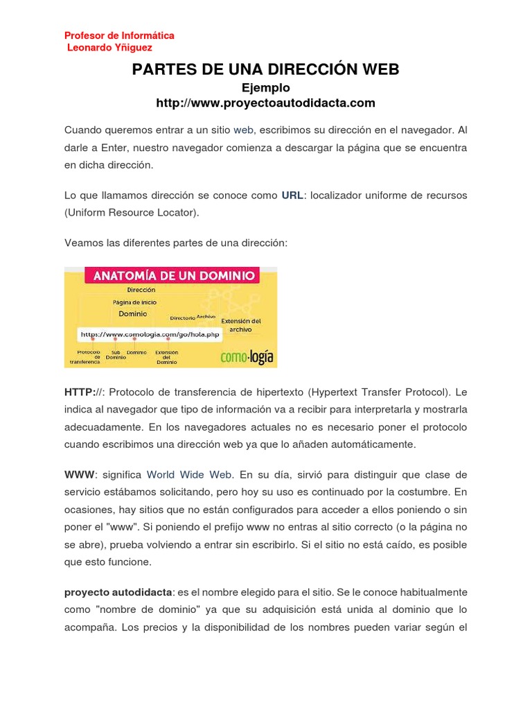 Partes de una URL y su Función | PDF | Protocolos de capa de aplicación ...