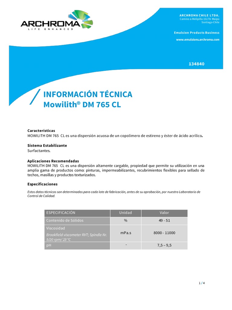 Mowilith DM 765 | PDF