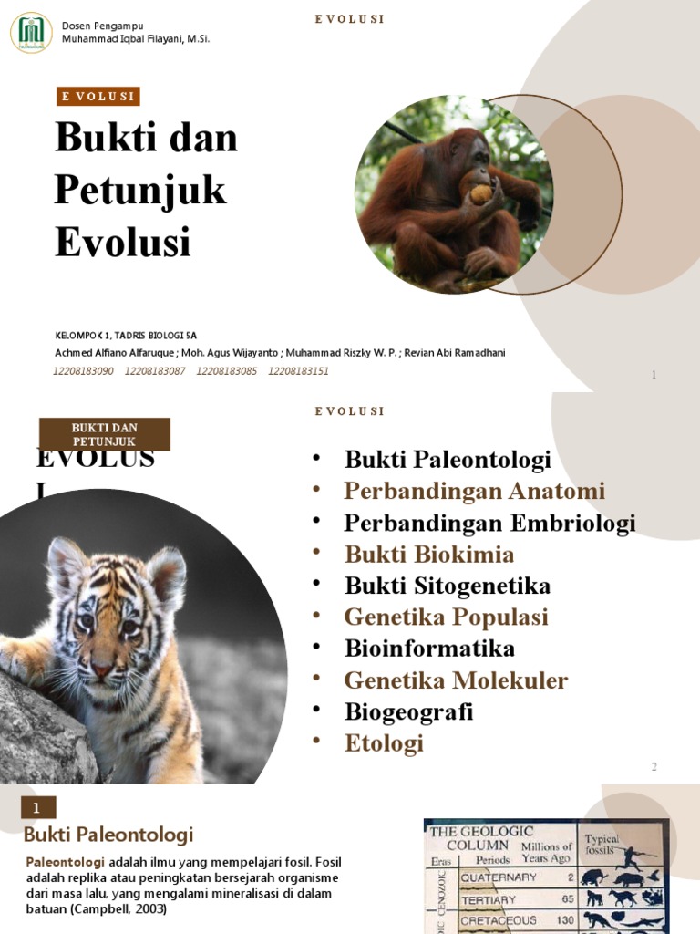 K1 EVOLUSI - Bukti Evolusi | PDF