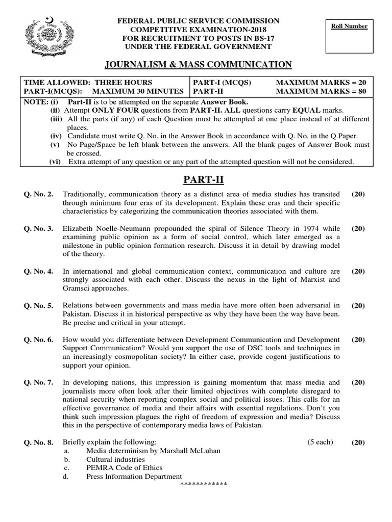 Journalism And Mass Communication Part Ii Pdf Public Sphere