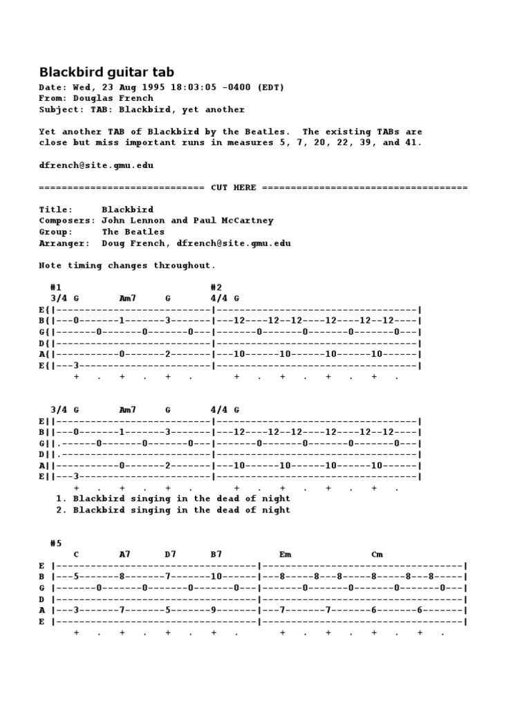 Guitar Tabs | PDF | The Beatles | Music Performance