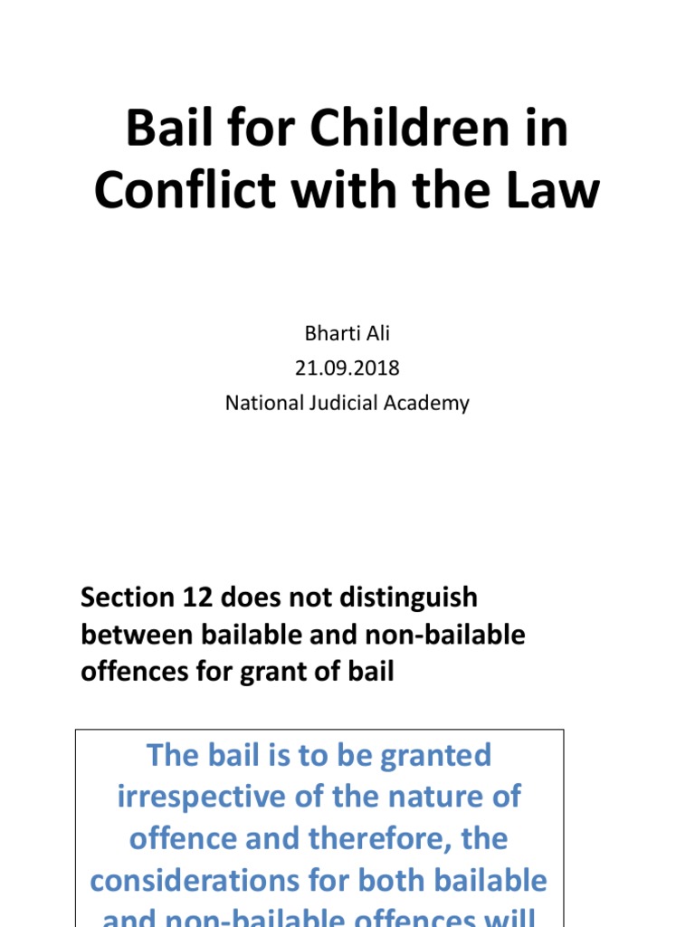 2.bail For Children in Conflict With The Law | Download Free PDF | Bail ...