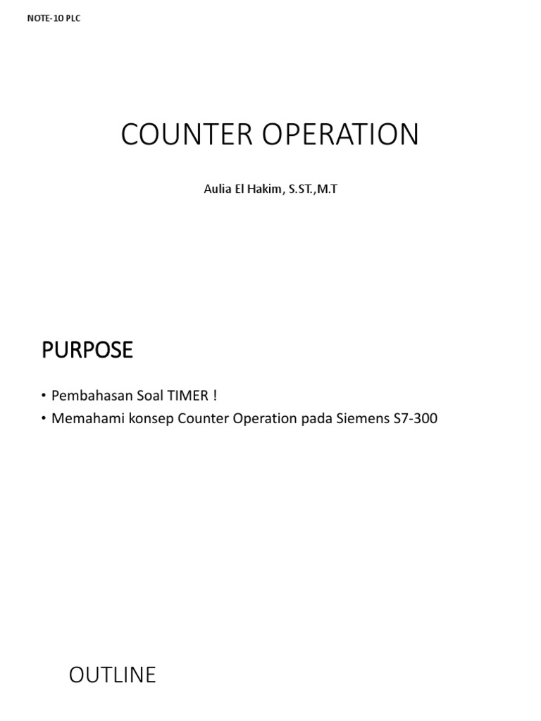 Counter Operation in TIA Portal | PDF | Integer (Computer Science ...