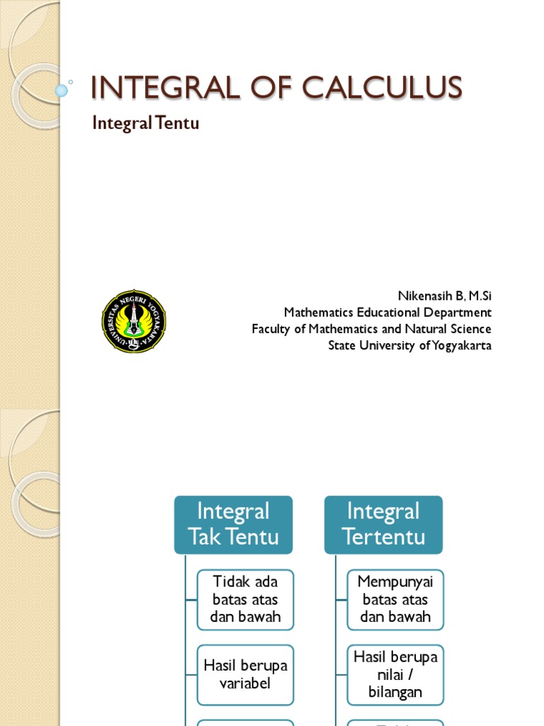 Bab IV PPT Integral Tentu | PDF