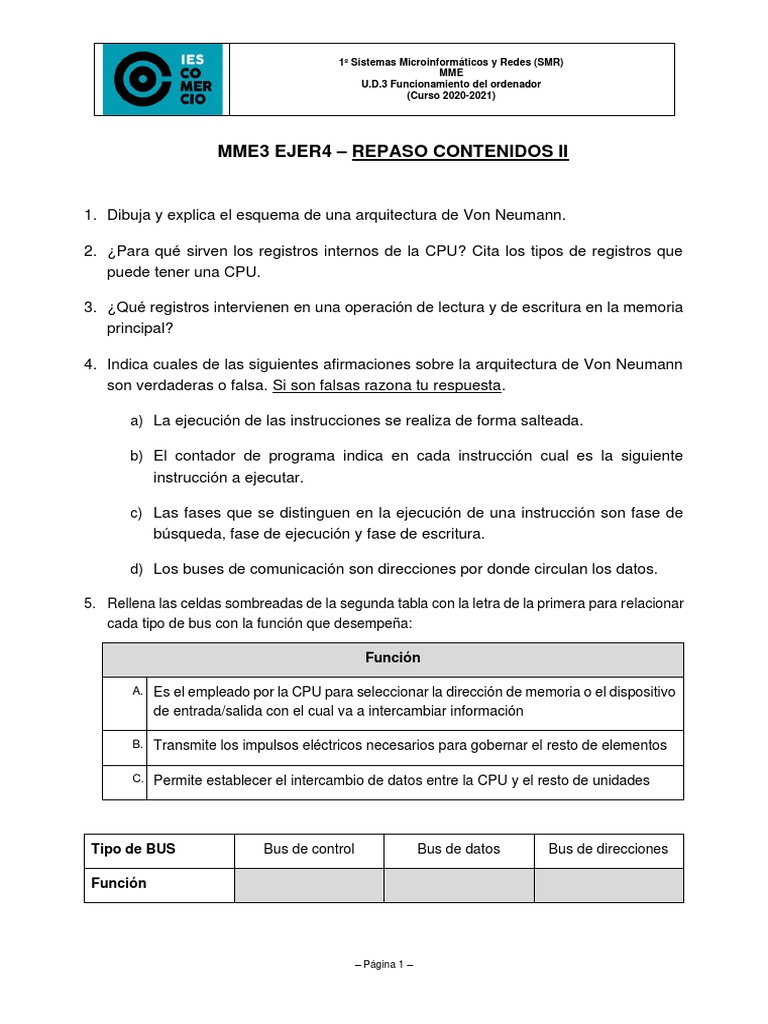 MME3 - EJER4 Repaso Contenidos II PDF | PDF | Ciencia y matemáticas | Informática