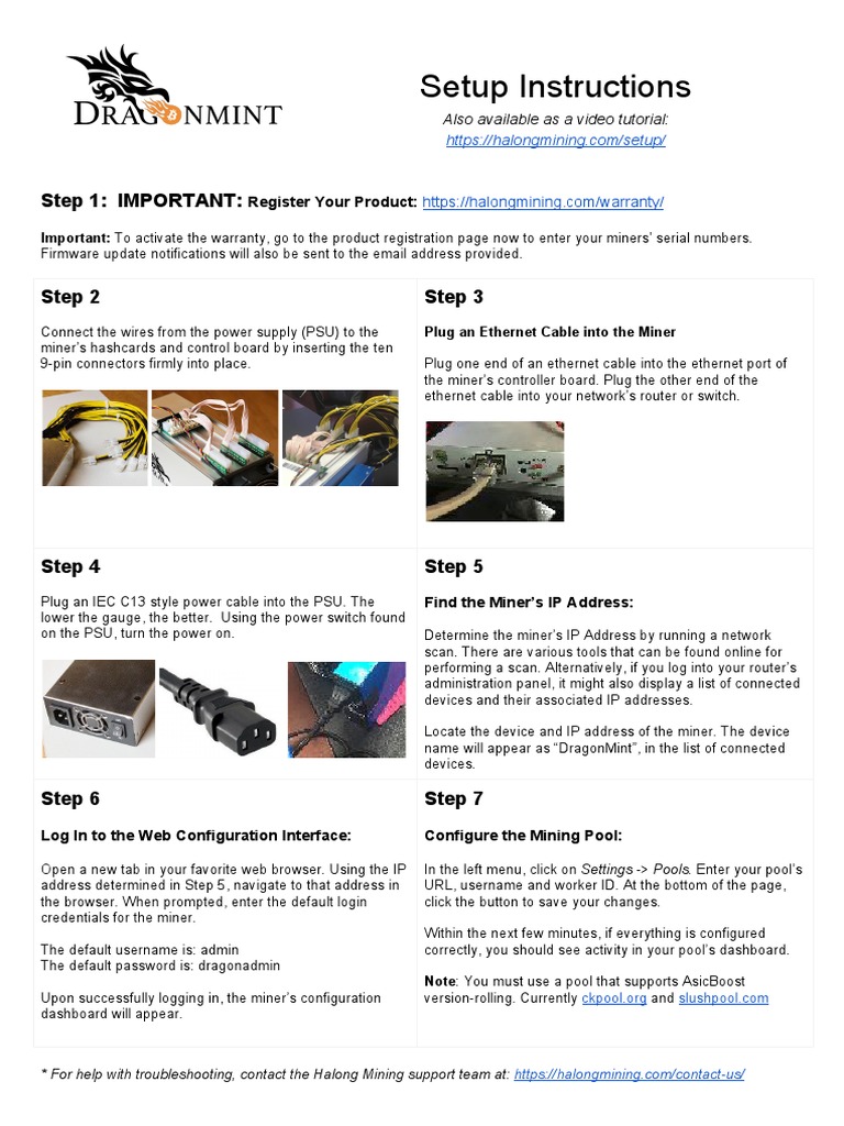 DragonMint Miner Setup Instructions - A Step-by-Step Guide to ...