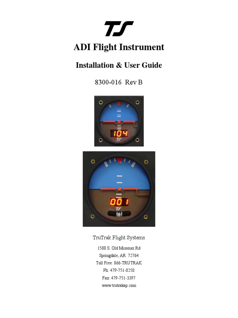8300 016 ADI Flight Instrument Installation Guide PDF | Download Free ...