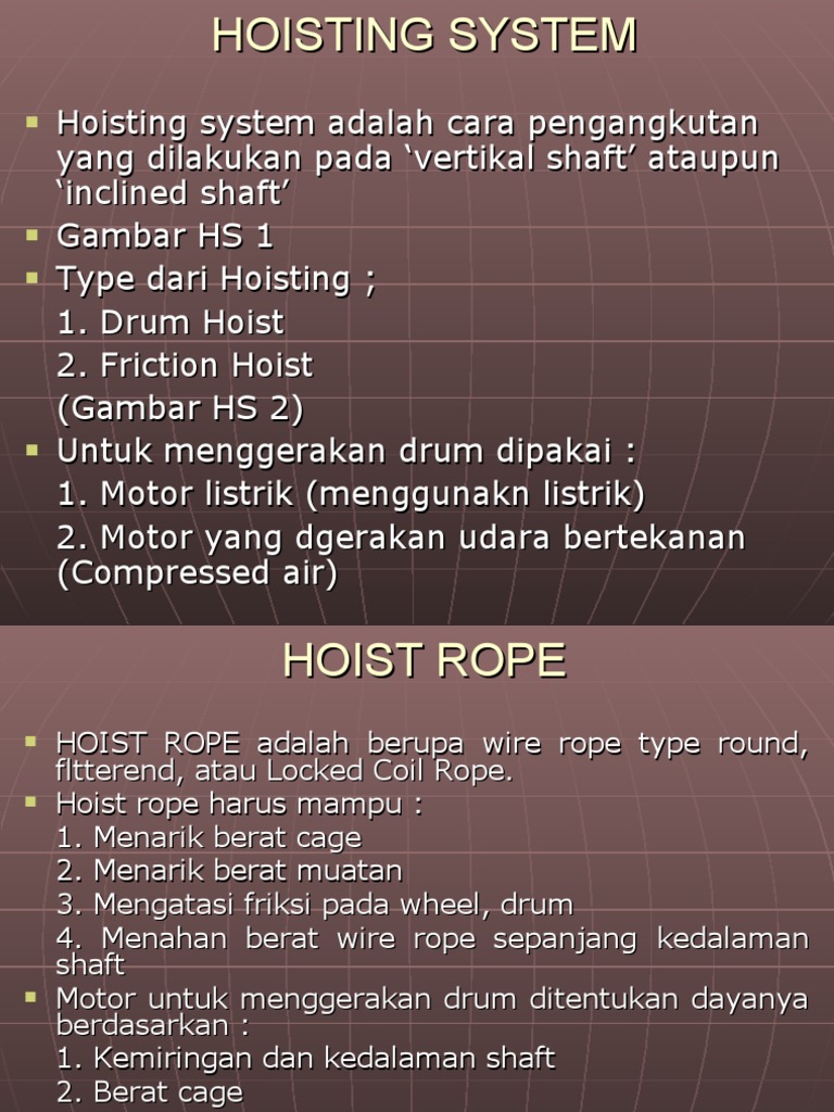 Hoisting System | PDF