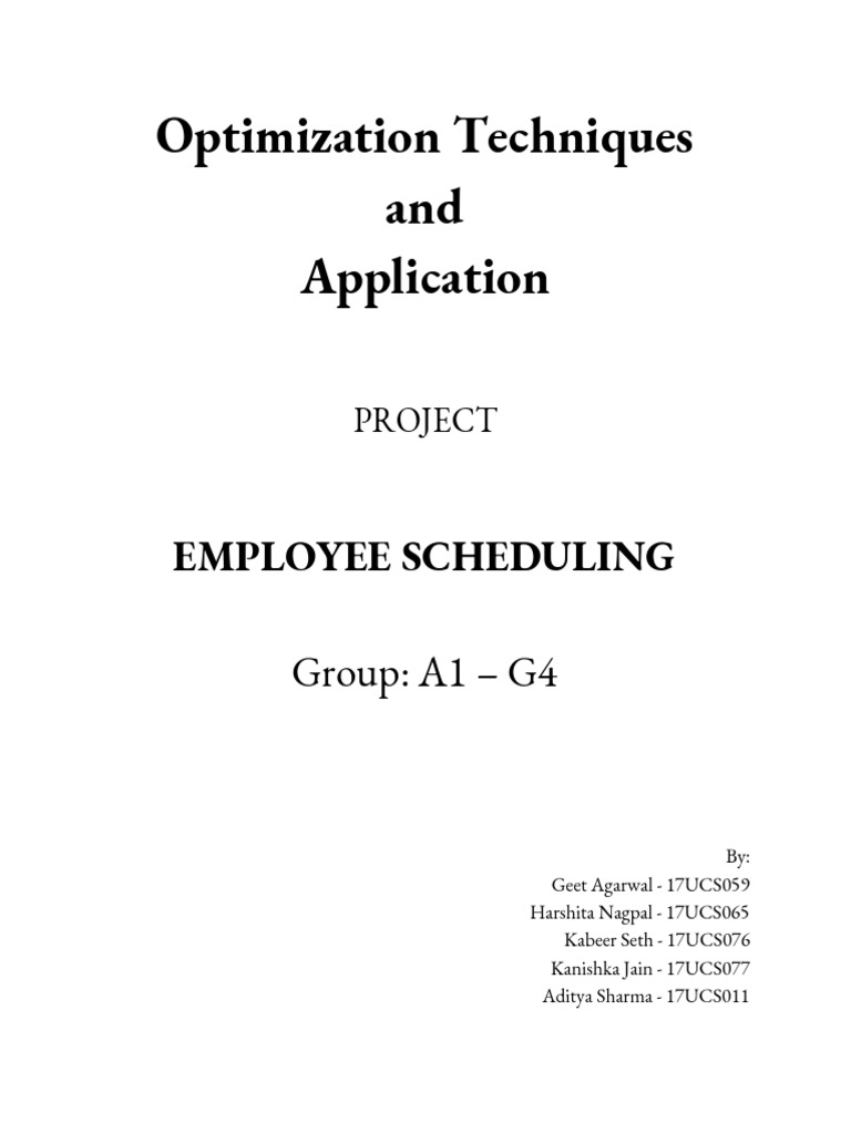 OTA Project (A1-G4) | PDF | Linear Programming | Mathematical Optimization
