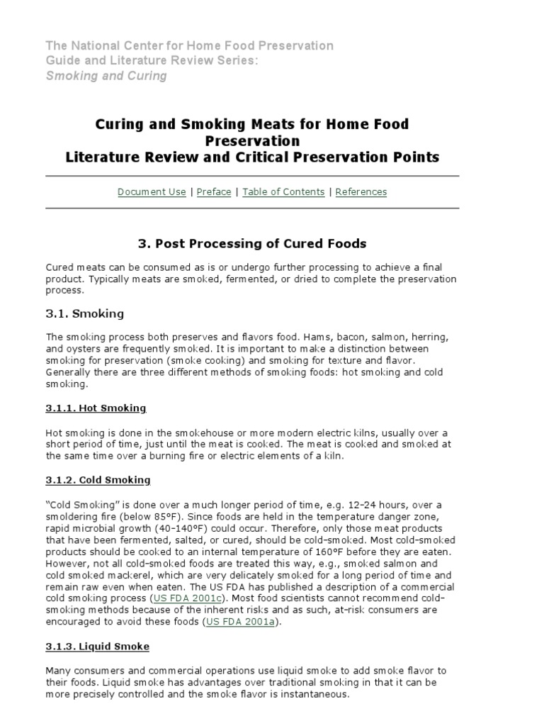 Curing and Smoking Meats For Home Food Preservation Smoke | Download ...