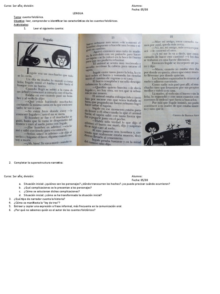 Cuento Folclórico Ingale | PDF
