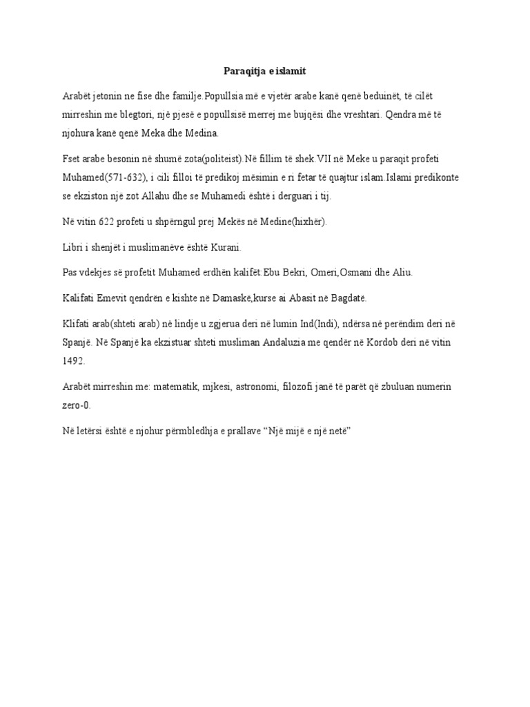 Paraqitja e Islamit | PDF