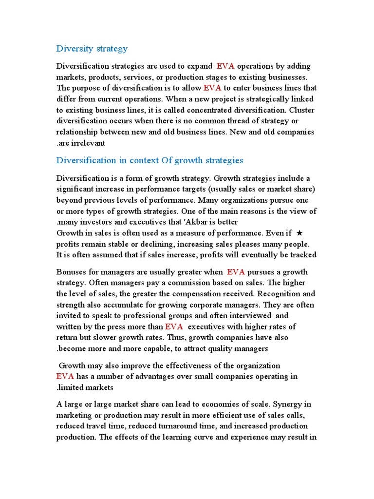 Eva Company Strategy | PDF | Mergers And Acquisitions | Retail