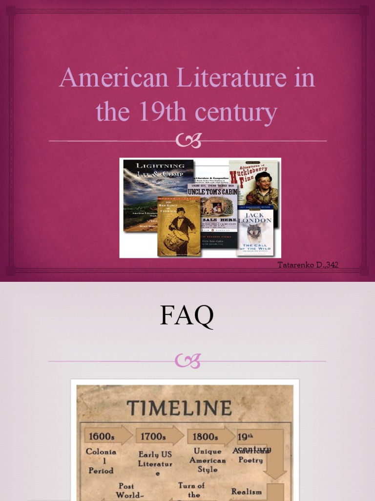 19th Century American Literature Overview | PDF | Transcendentalism ...