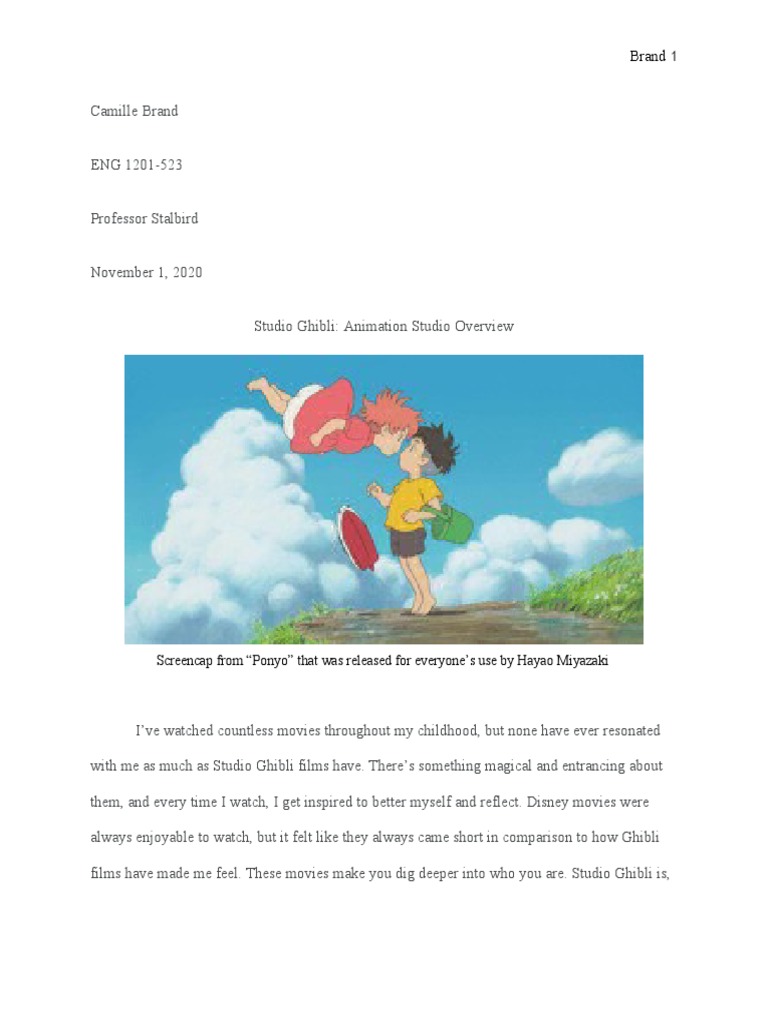 Studio Ghibli: A Unique Animation Legacy | PDF | Animation