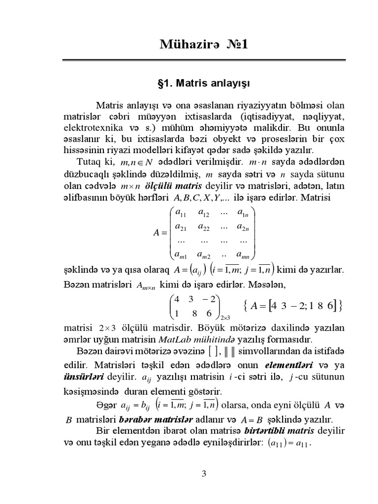 Xətti CƏBR VƏ Analitik Həndəsə. PDF | PDF