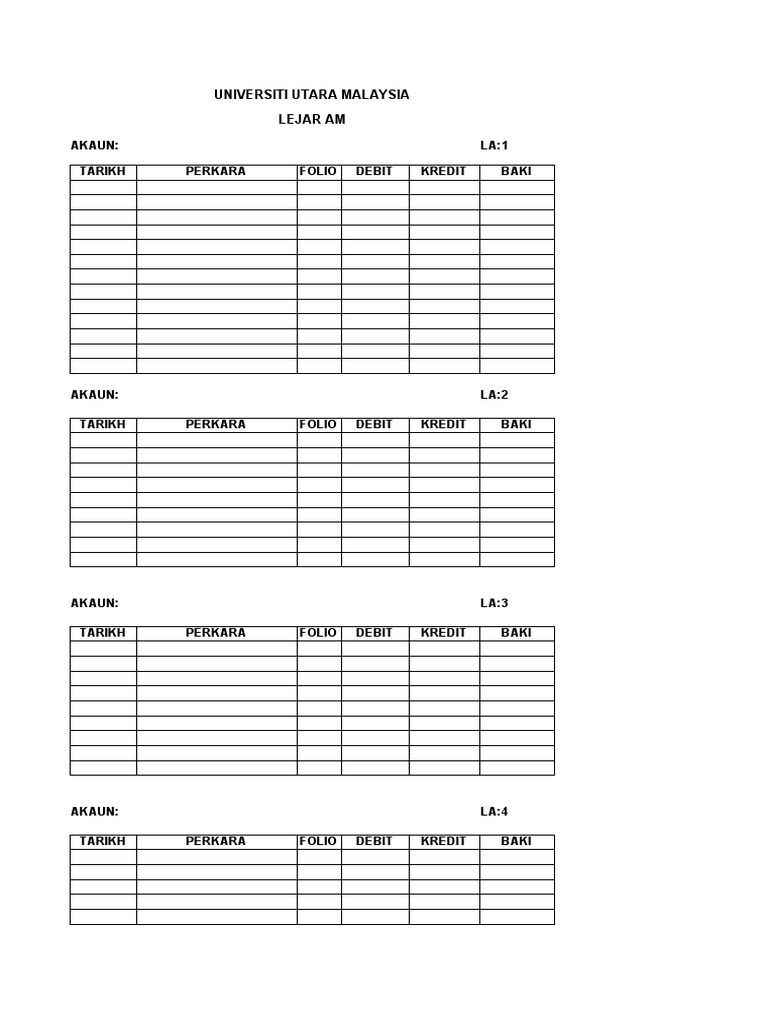 Lejar Am Kosong | PDF