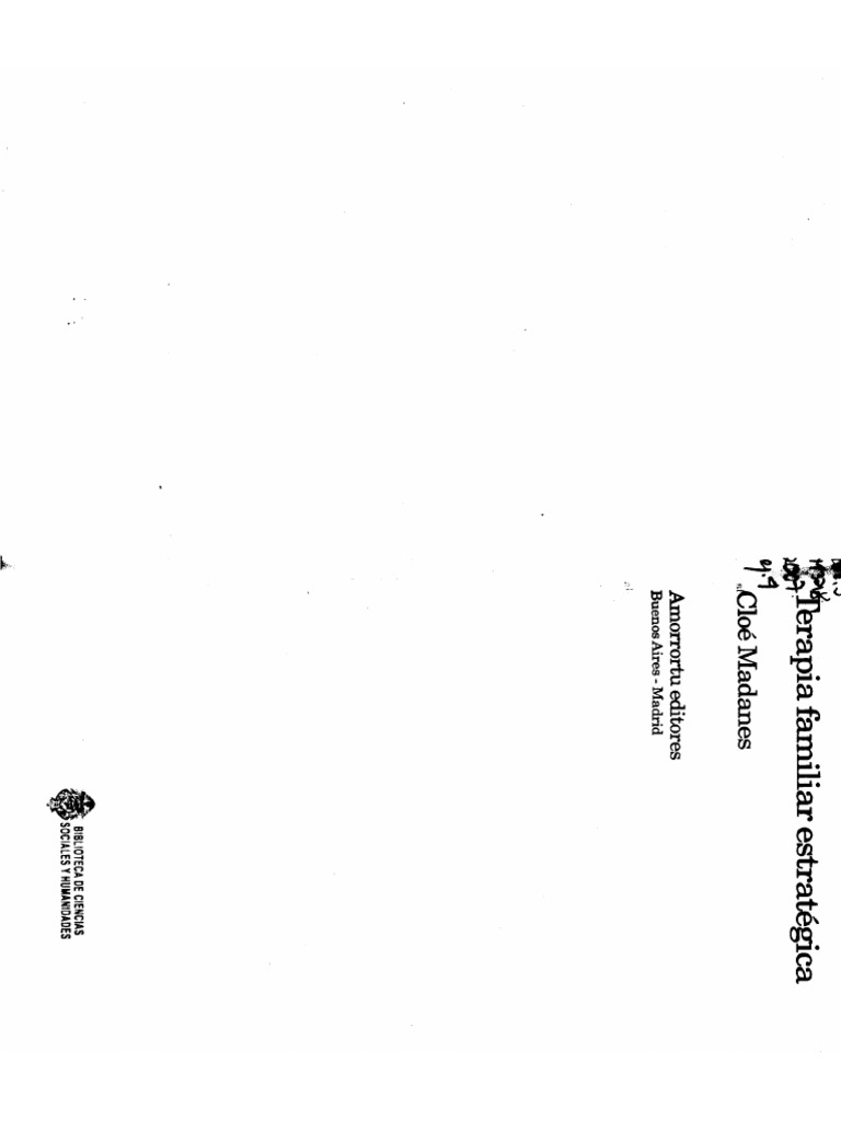 Terapia Familiar Estrategica Cloe Madanes PDF | PDF | Psicoterapia | Familia