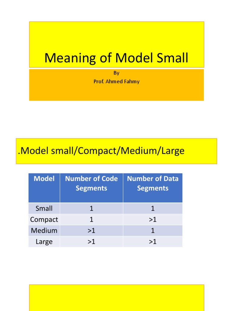 Understanding Model Small in Assembly | PDF | Digital Technology ...
