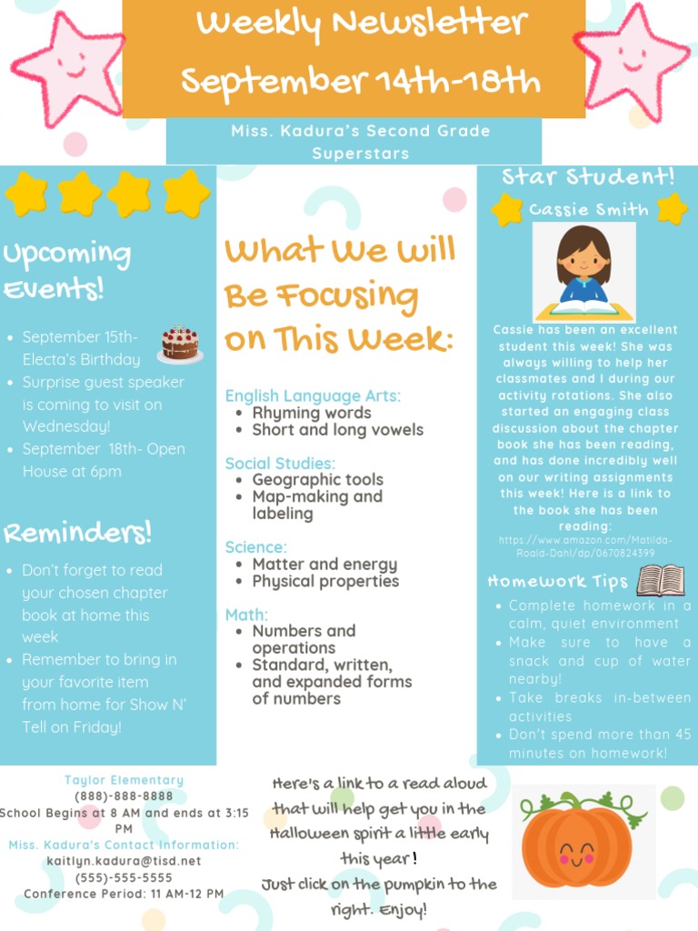 Yellow Teal Colorful Dots Preschool School Newsletter 1 | PDF