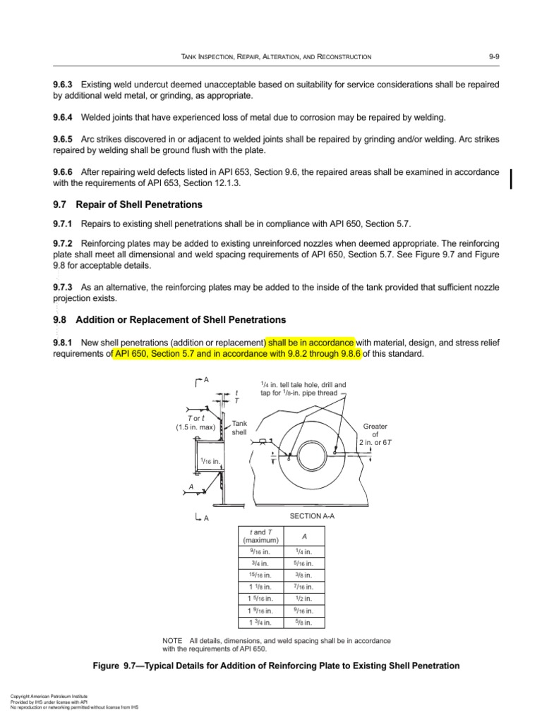 Api 653 9.8 | Download Free PDF | Welding | Construction