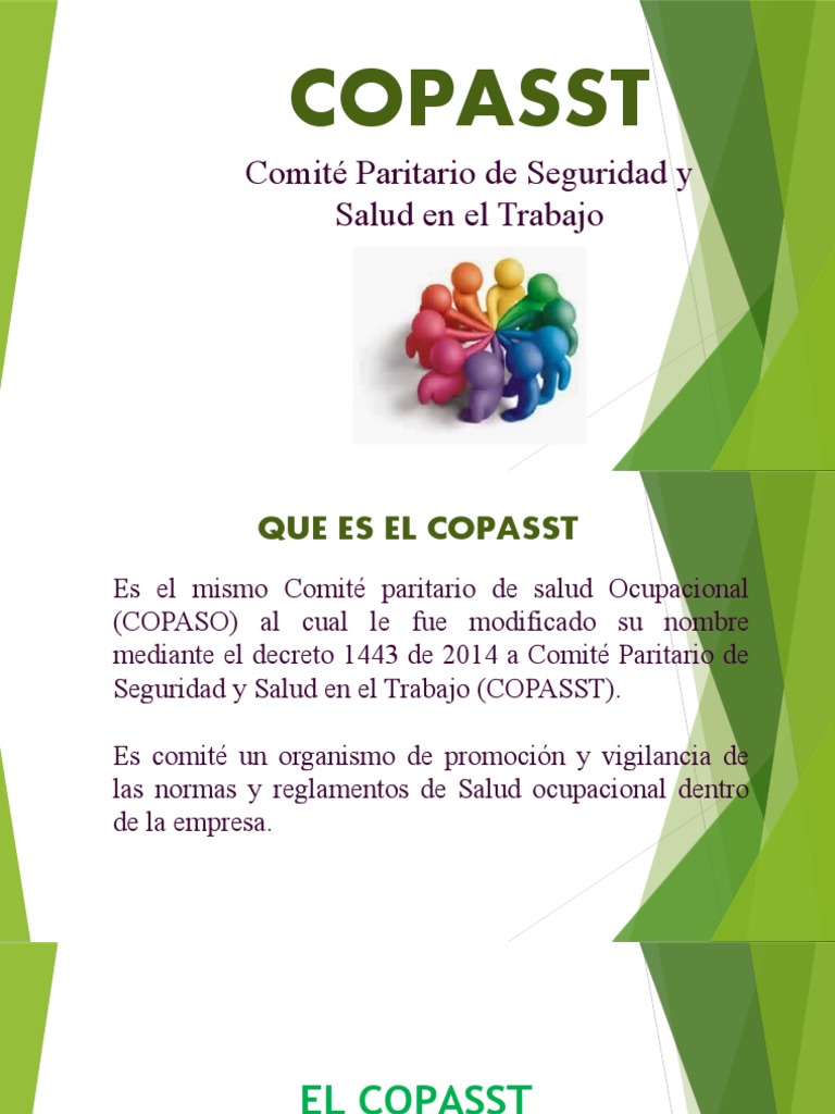 Funciones y Normativa del COPASST | PDF | Seguridad y salud ocupacional ...