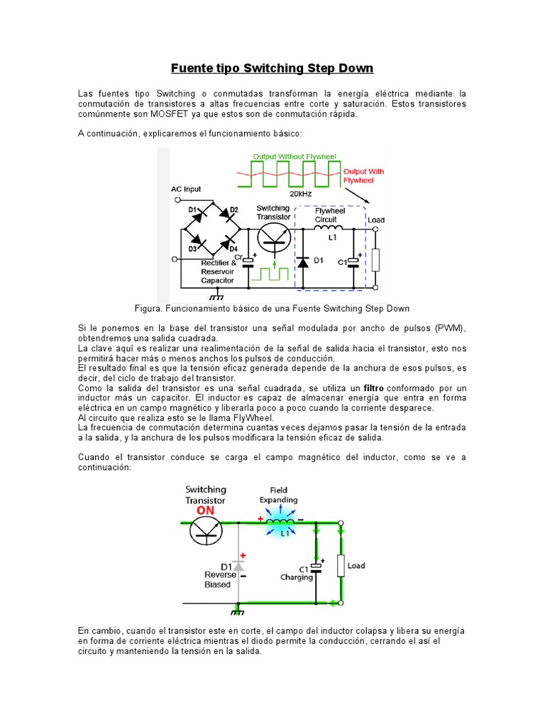 Fuentes Switching: LM2596 y LM2577 | PDF | Transistor | Condensador