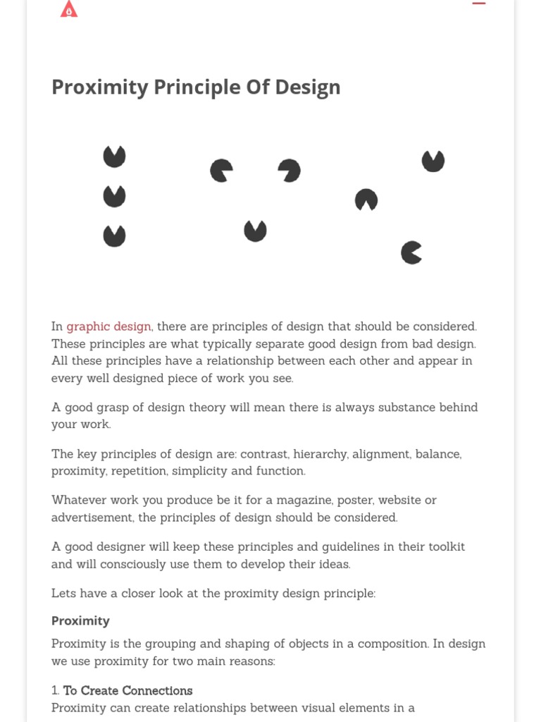 Proximity Principle of Design | PDF | Composition (Visual Arts) | Design